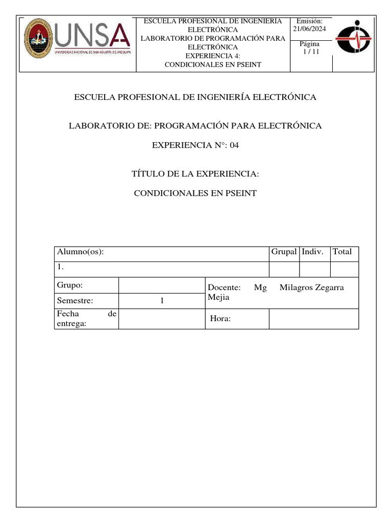 Guia de Laboratorio 04 Programacion para Electronica | PDF | Informática | Ingeniería