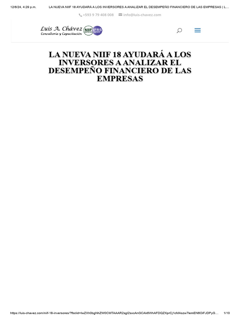 NIIF 18 | PDF | normas internacionales de INFORMACION FINANCIERA ...