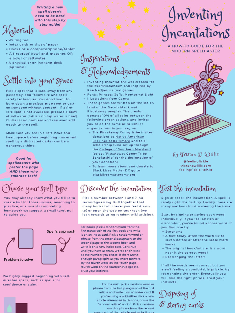 Inventing Incantations Brochure | PDF