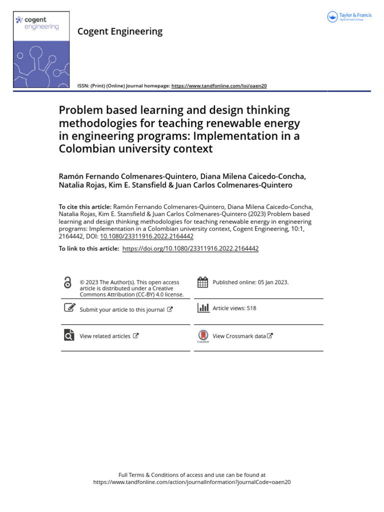 Problem based learning and design thinking methodologies | Download Free PDF | Creativity ...