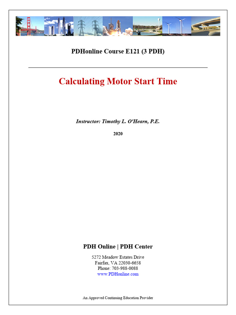 Motor Start Time Calculation Guide | PDF | Torque | Electric Motor
