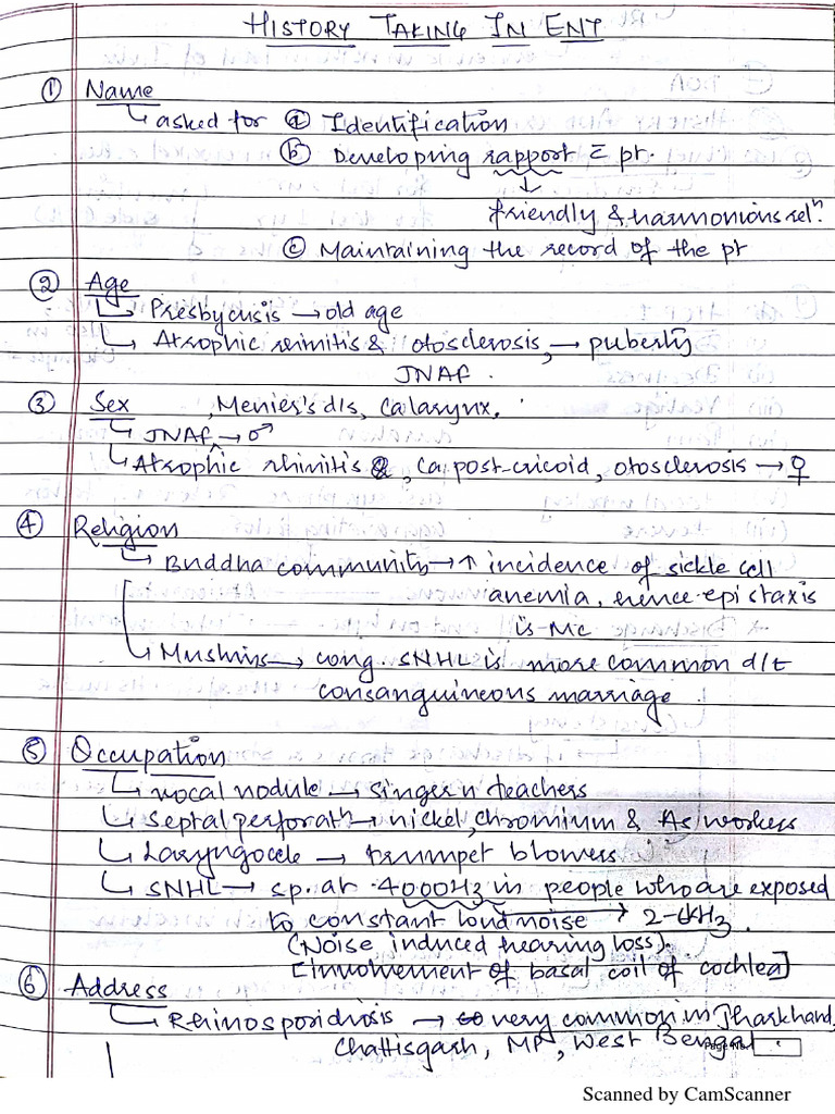 History Taking Ent | PDF