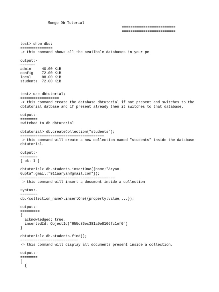 Mongodb | PDF | Computing | Software