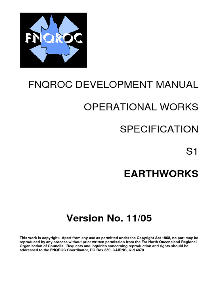S1 Earthworks Specifications | PDF | Topsoil | Specification (Technical Standard)