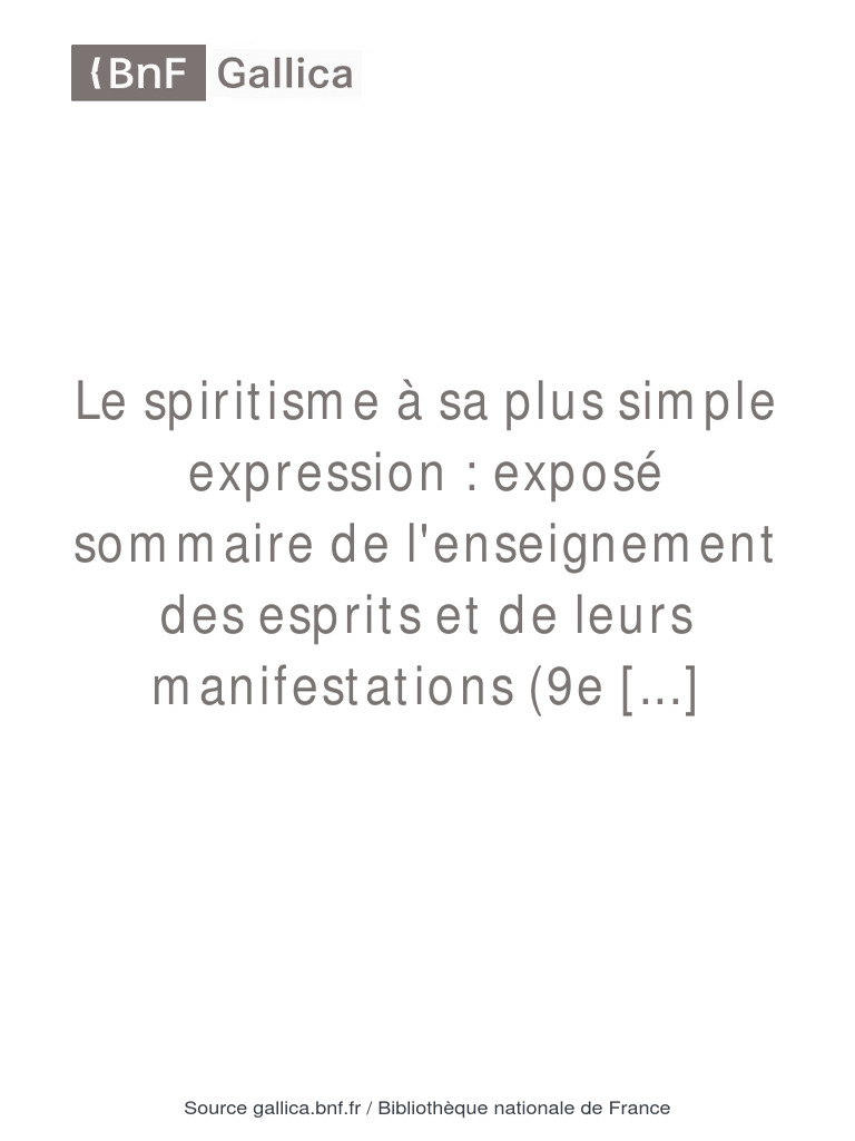 Spiritisme : Enseignement des esprits | PDF | Spiritisme | Propriété ...