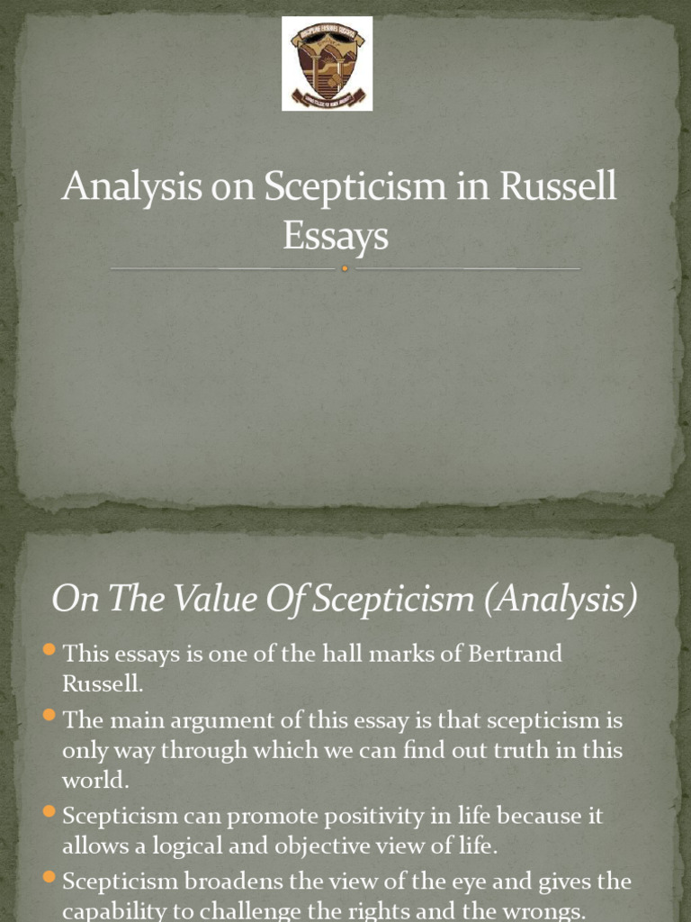 Analysis On Scepticism in Russell Essays | PDF