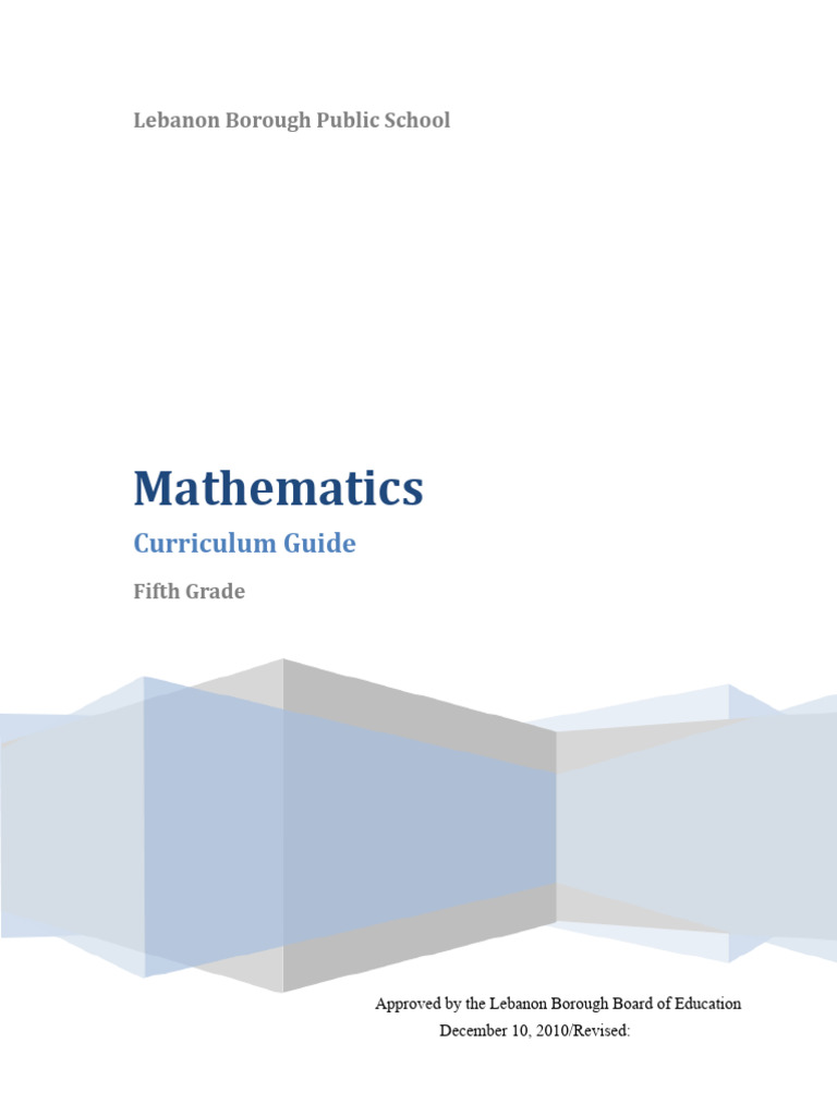 Grade 5 Math Curriculum | PDF | Mathematics | Arithmetic