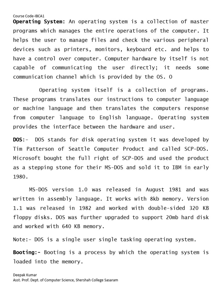 dos-converted | PDF | Dos | Operating System