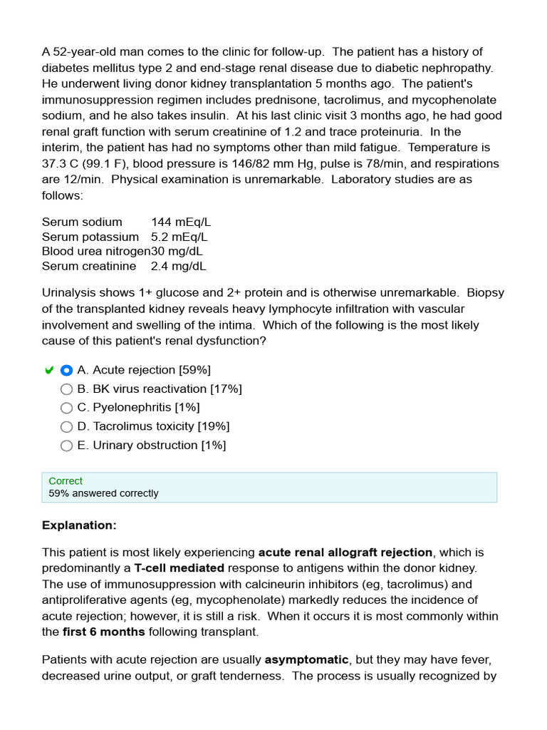 acute renal allograft rejection | PDF | Transplant Rejection | Kidney