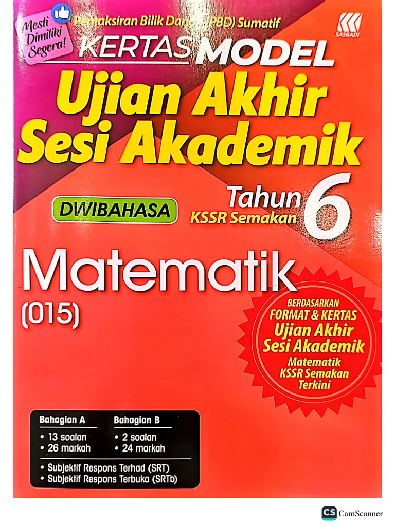 Standard 6 Math Model Test Sets | PDF