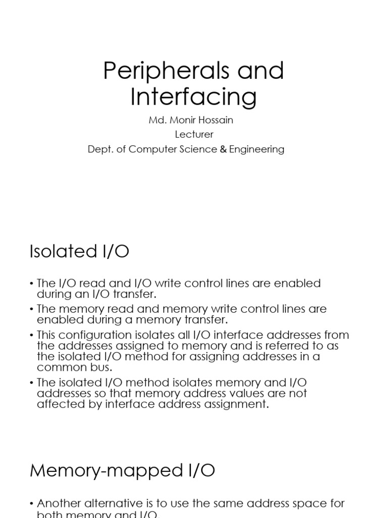 Peripheral & Interfacing | PDF | Input/Output | Computer Data Peripheral & Interfacing | PDF | Input/Output | Computer Data