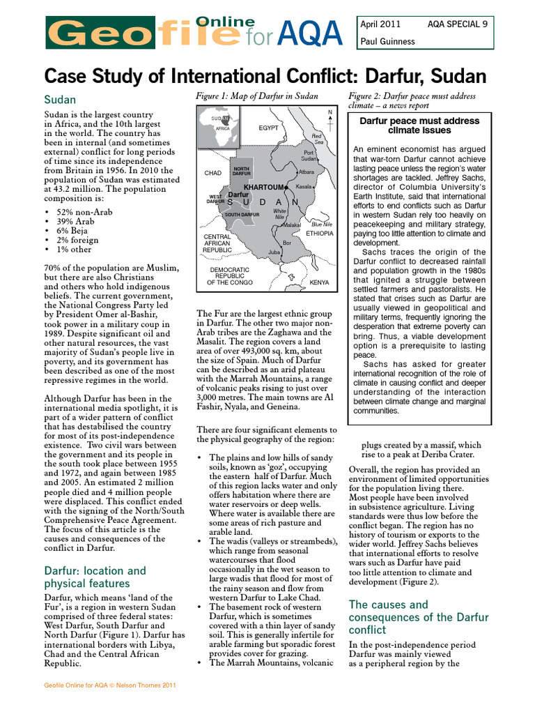 Causes and Consequences of Darfur Conflict | PDF | Darfur | Sudan