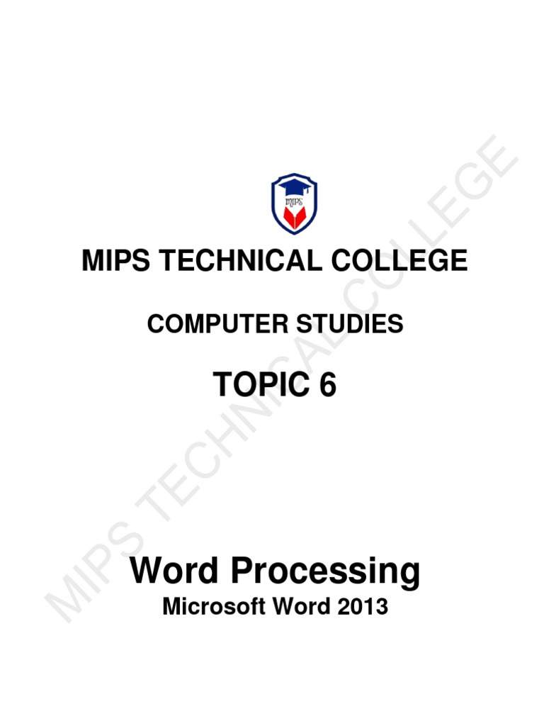 Microsoft Word 2013 Overview Guide | PDF | Microsoft Word | System Software
