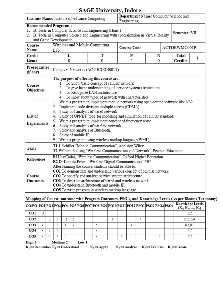 8.1. Wireless and Mobile Computing Lab | PDF | Computer Network ...
