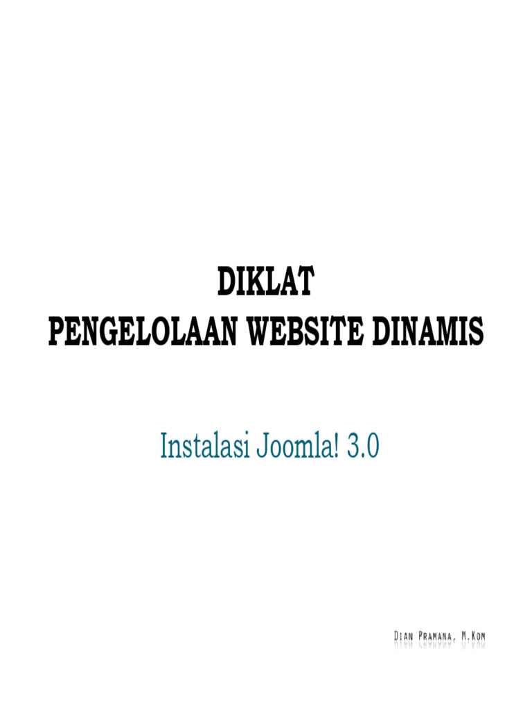 A Instalasi Joomla | PDF