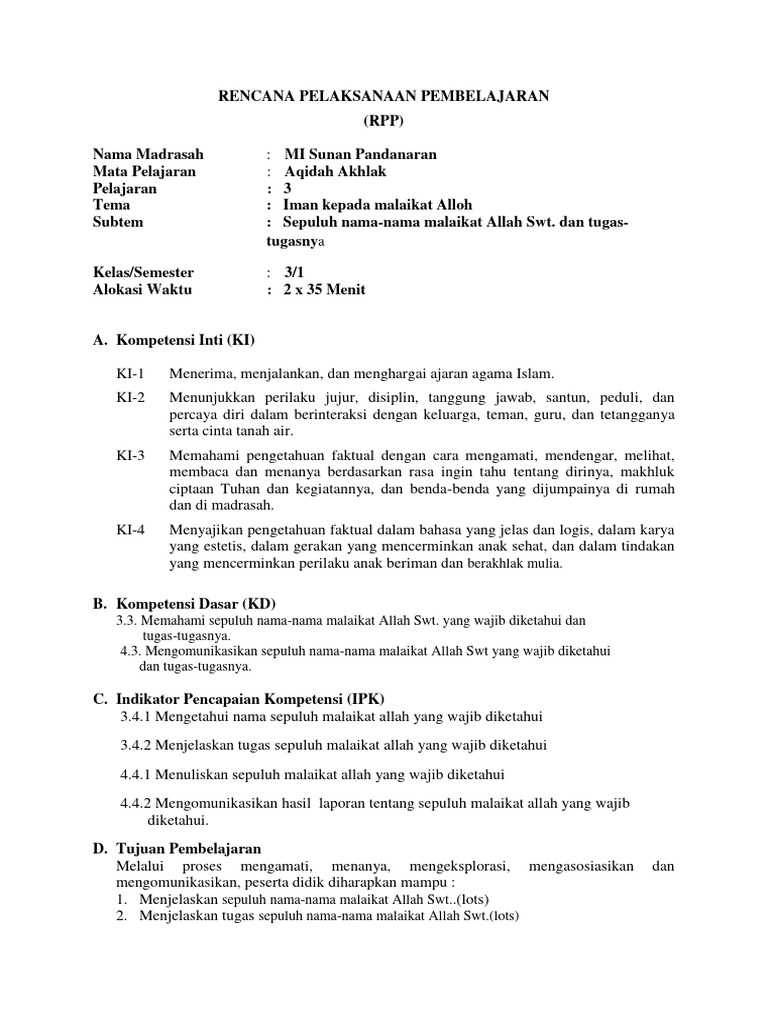 Instrumen PTK Dan RPP3 | PDF | Karier & Perkembangan