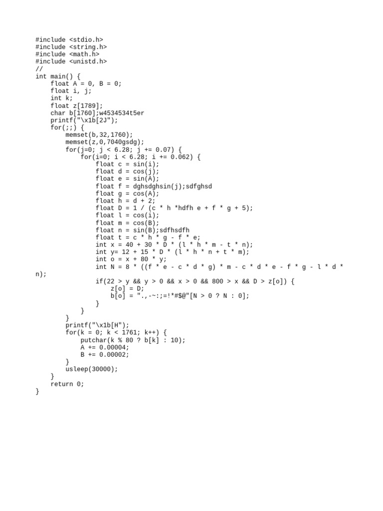 Donut C Not Working | PDF
