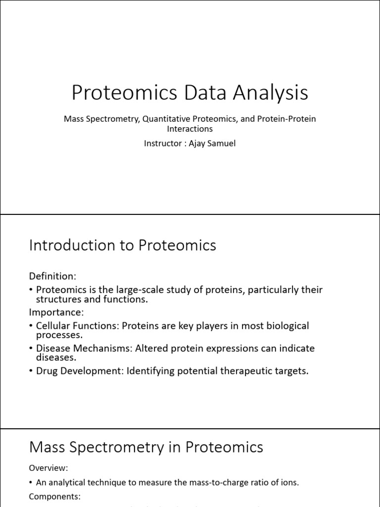 Proteomics Data Analysis | PDF | Mass Spectrometry | Proteomics