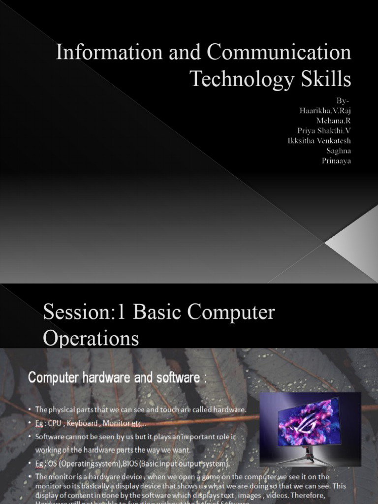 Information and Communication Technology Skills | PDF | Computer File ...