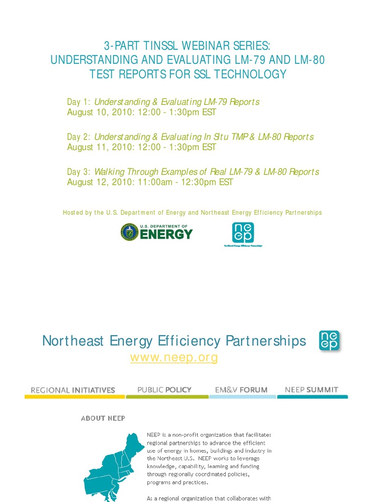 LM 79 Test Reports Webcast Presentation 1 | PDF | Lighting | Light ...