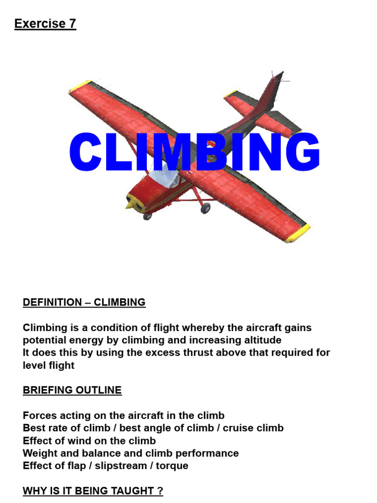 Climbing & Descending | PDF | Flight | Aircraft