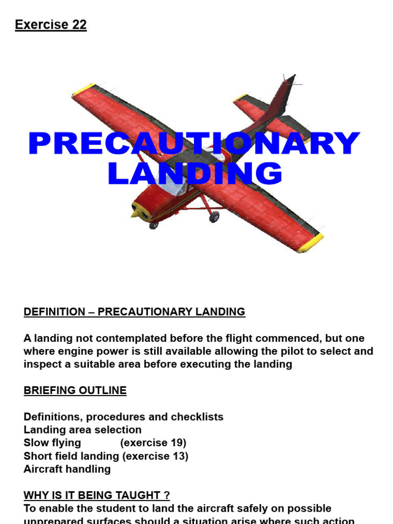 Precautionary Landing Guide | PDF