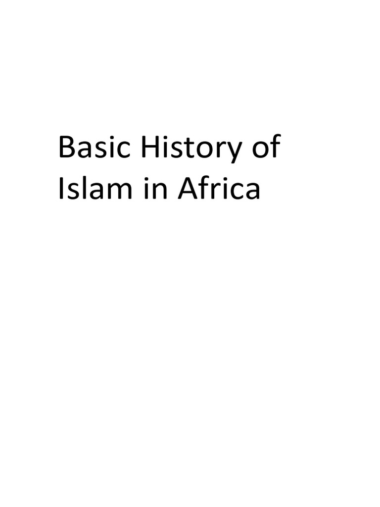 History of Islam in Africa | PDF | Moors | North Africa
