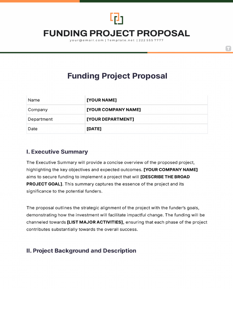 Funding Project Proposal Template - Edit Online & Download Example | PDF