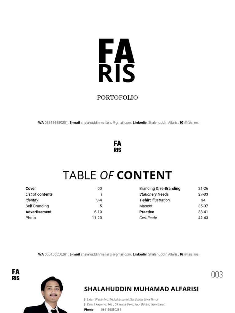 CV Porto Faris - 20240709 - 225031 - 0000 | PDF | Brand | Coffee