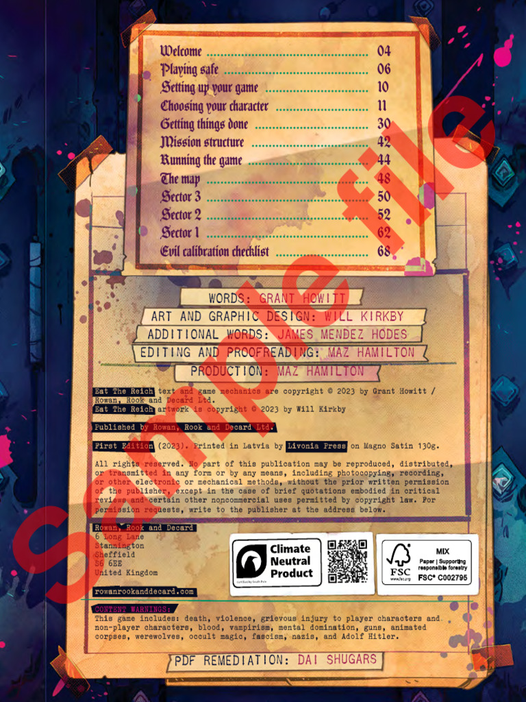 Sample | PDF | Role Playing Games | Tabletop Role Playing Game