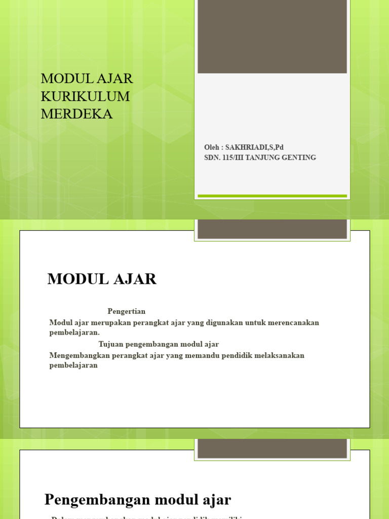 Modul Ajar | PDF | Karier & Perkembangan