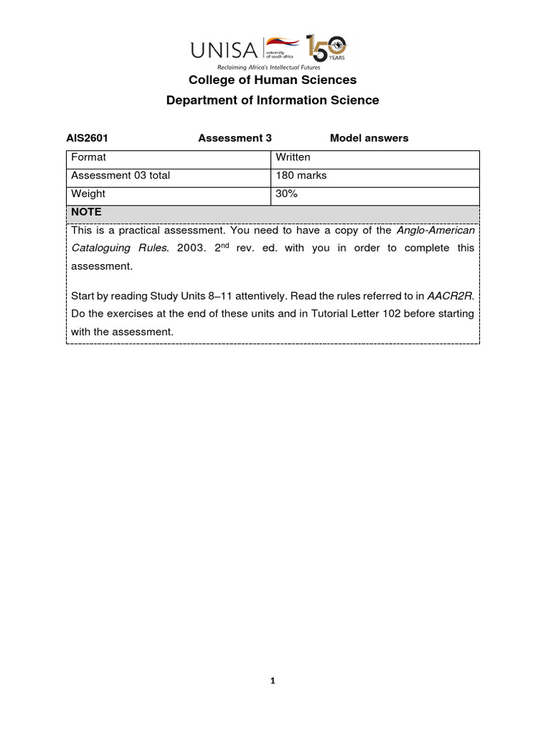 Assessment 03 Model Answers 2024 | PDF | Written Communication | Library Science