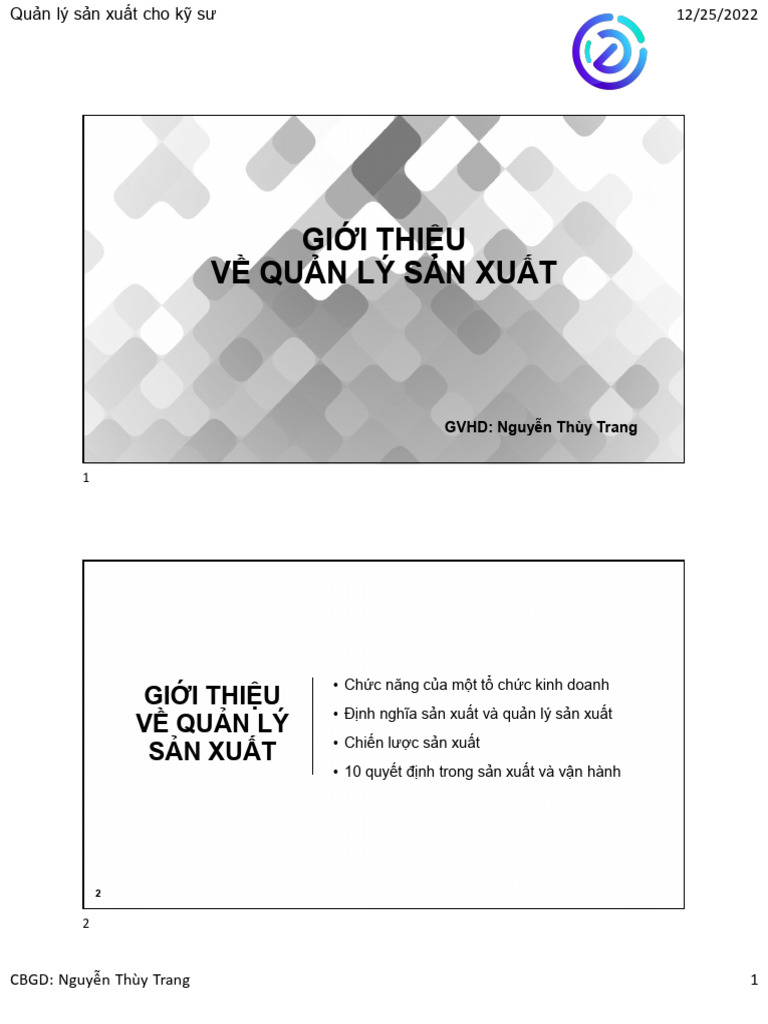 Chuong 1. Gioi Thieu Ve QLSX | PDF