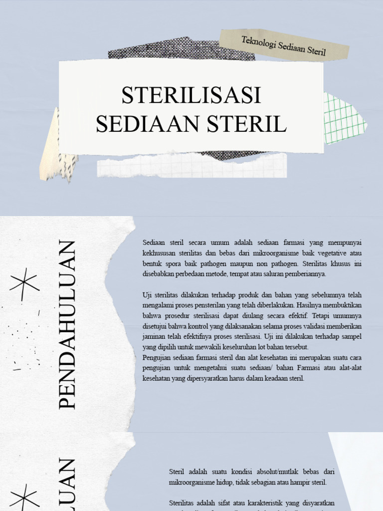 Sterilisasi Sediaan Steril | PDF