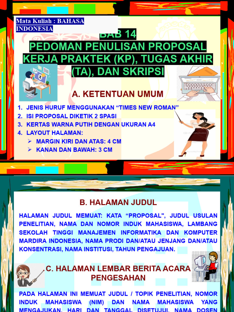 Mata Kuliah B. Ind Bab 14 Pedoman Penulisan Proposal | PDF