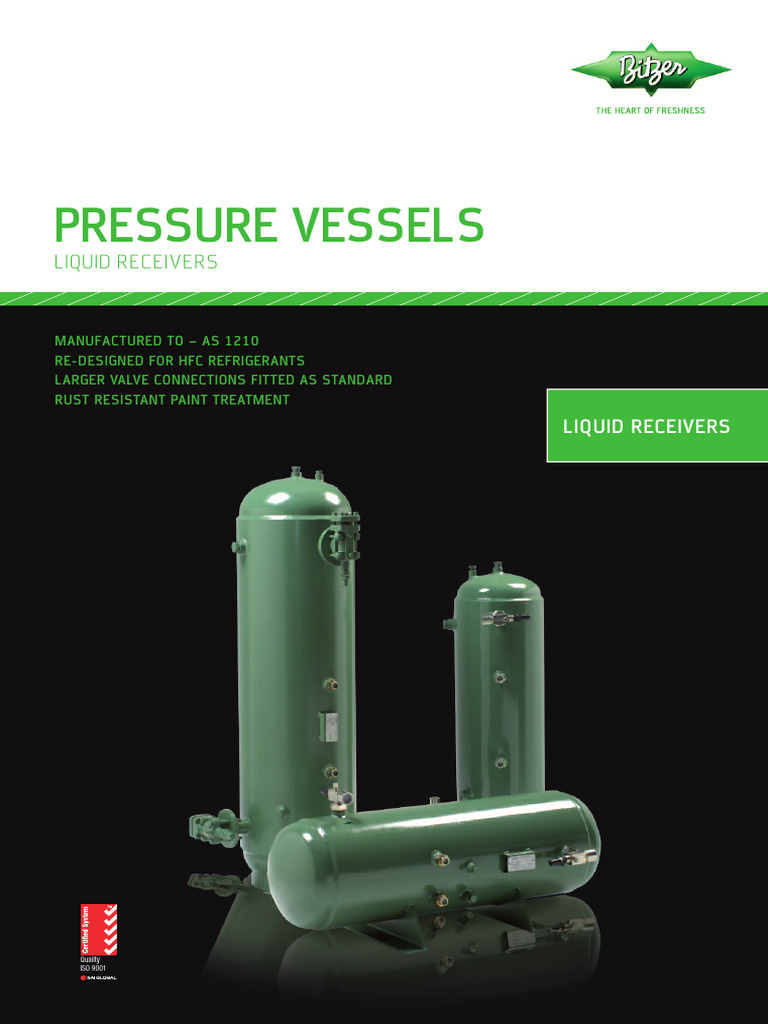 Bitzer Pressure Vessels Liquid Receivers | PDF | Engineering ...