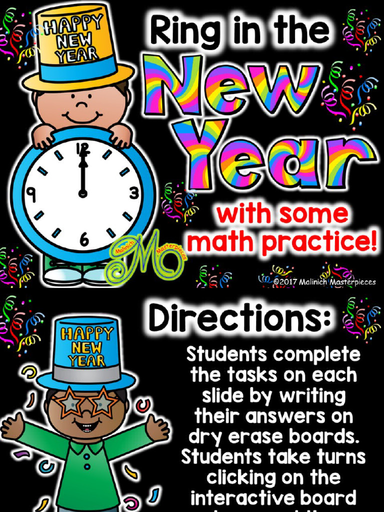 RingintheNewYearwithsomeMathPracticeInteractivePowerPointgame 1 | PDF