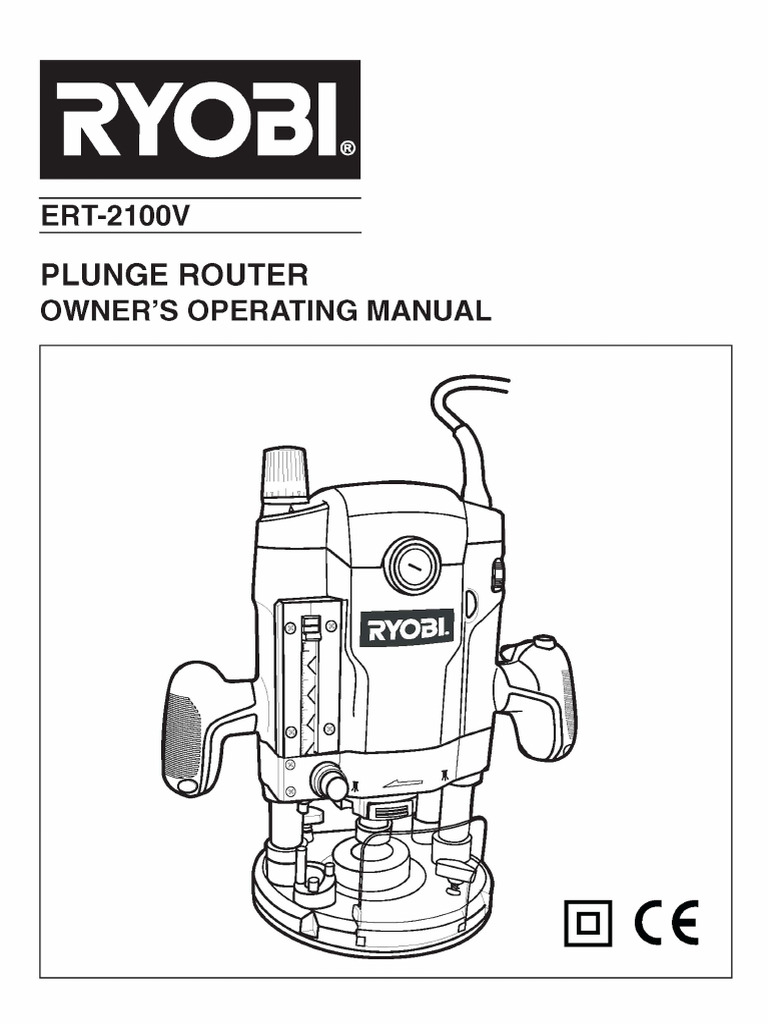 Ryobi ERT-2100V Router, Operating Manual | PDF
