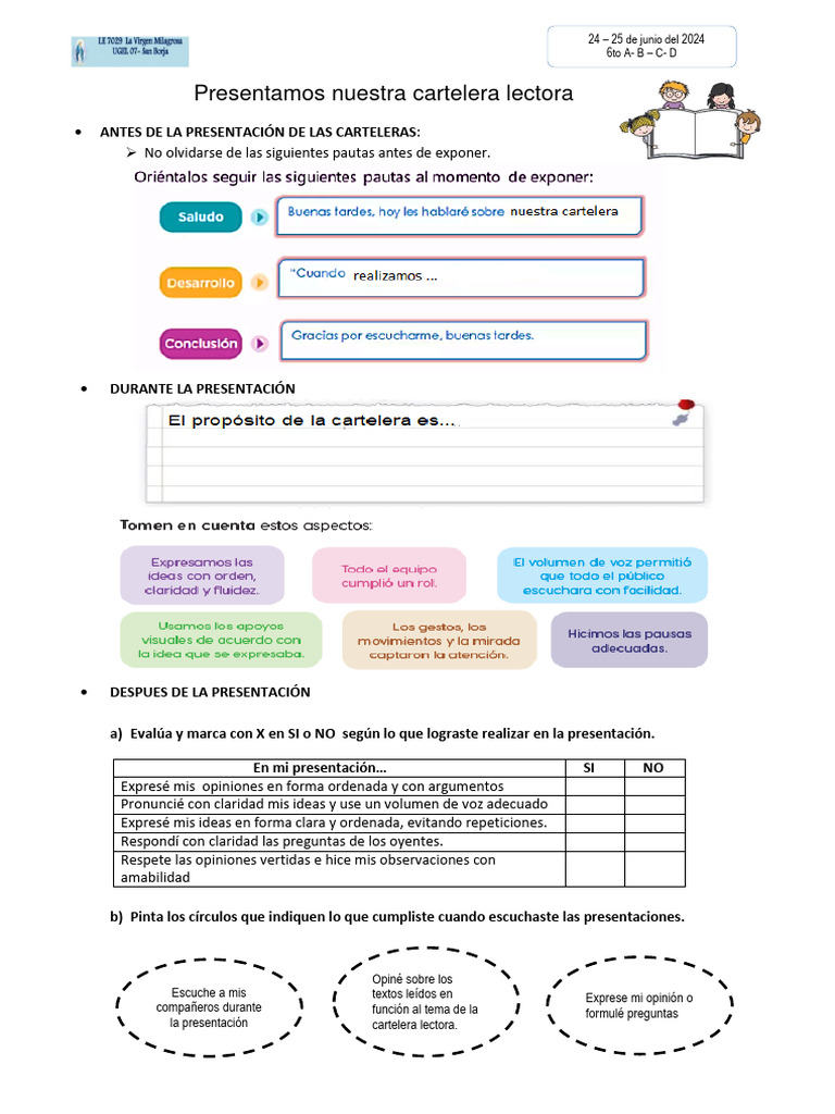 TAREA COMU S16D1y2 Perú Lee Presentamos Nuestra Cartelera Lectora | PDF