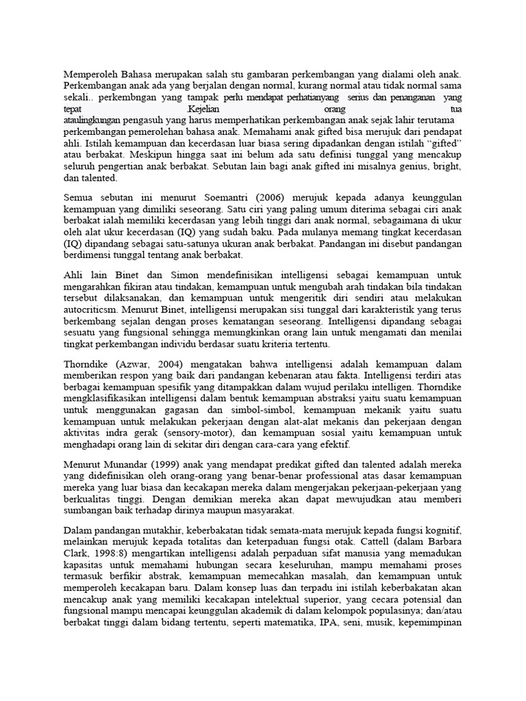 Anak Berkebutuhan Khusus | PDF | Karier & Perkembangan | Pengembangan Diri