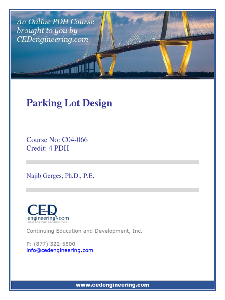 Parking Lot Design Standards Overview | PDF | Parking | Road Surface
