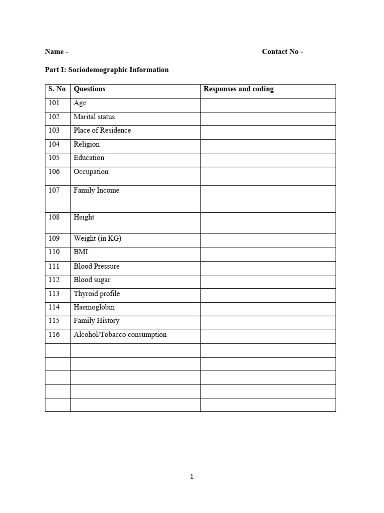 NCD Questionnaire | PDF | Childbirth | Pregnancy