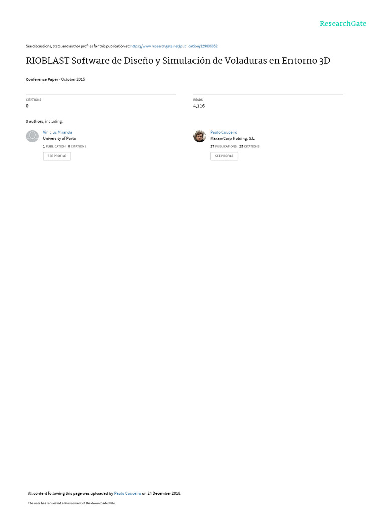RIOBLAST Software de Diseño y Simulación de Voladuras en Entorno 3D ...