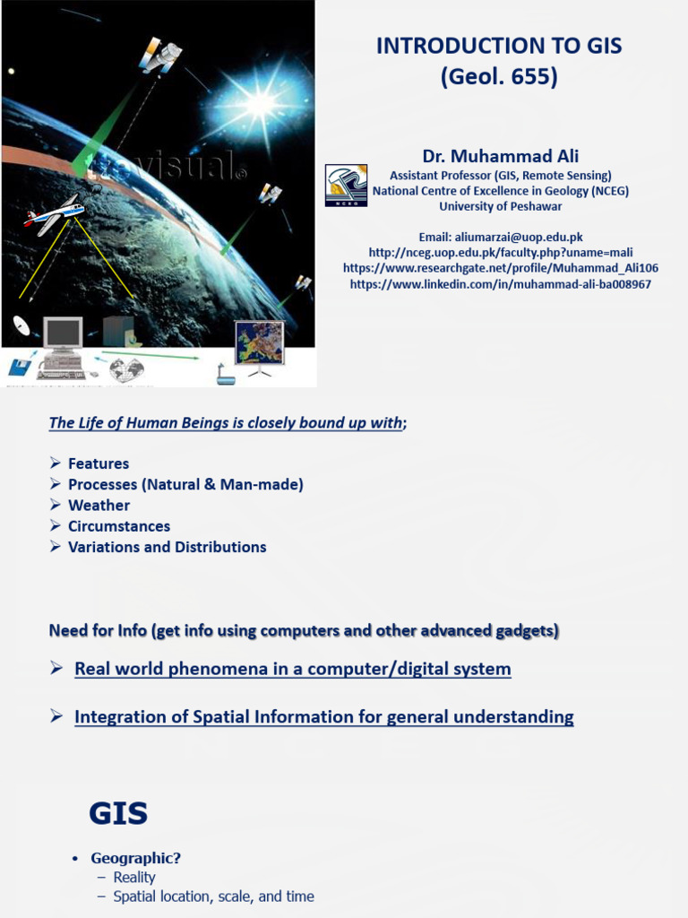 Introduction To GIS - 1 | PDF | Geographic Information System | Databases