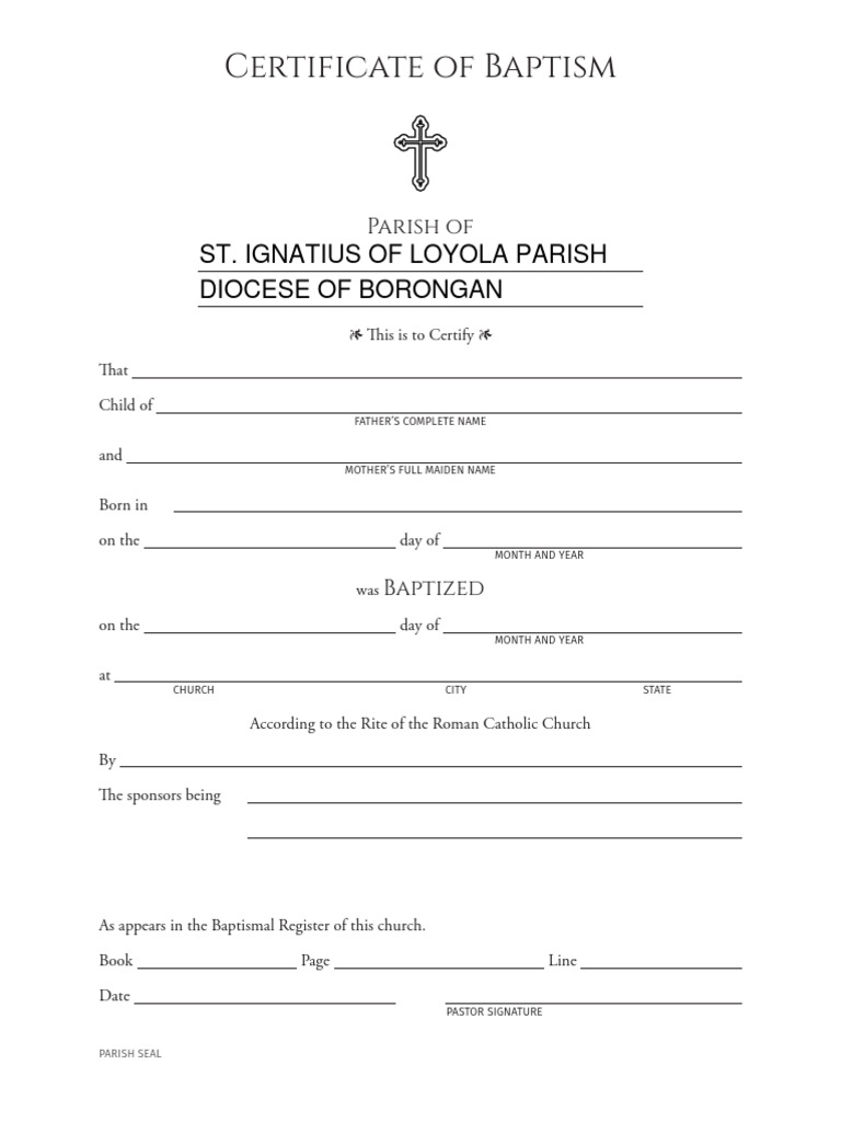 SCDTribunal Certificate Baptism | PDF | Catholic Church | Sacraments