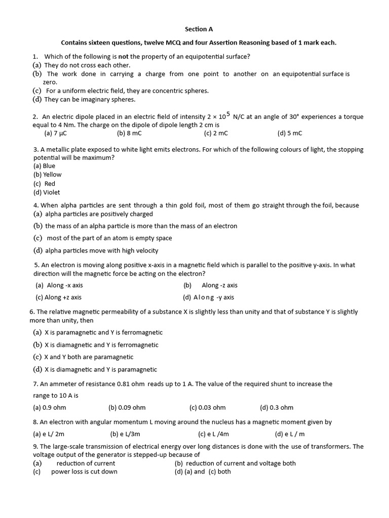 Class 12 Physics | PDF | Electron | Refractive Index