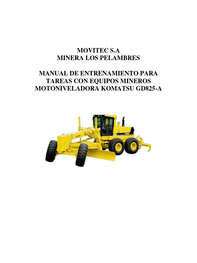 Manual Motoniveladora Komatsu GD 825 A | PDF | Dormir | Enfermedades ...