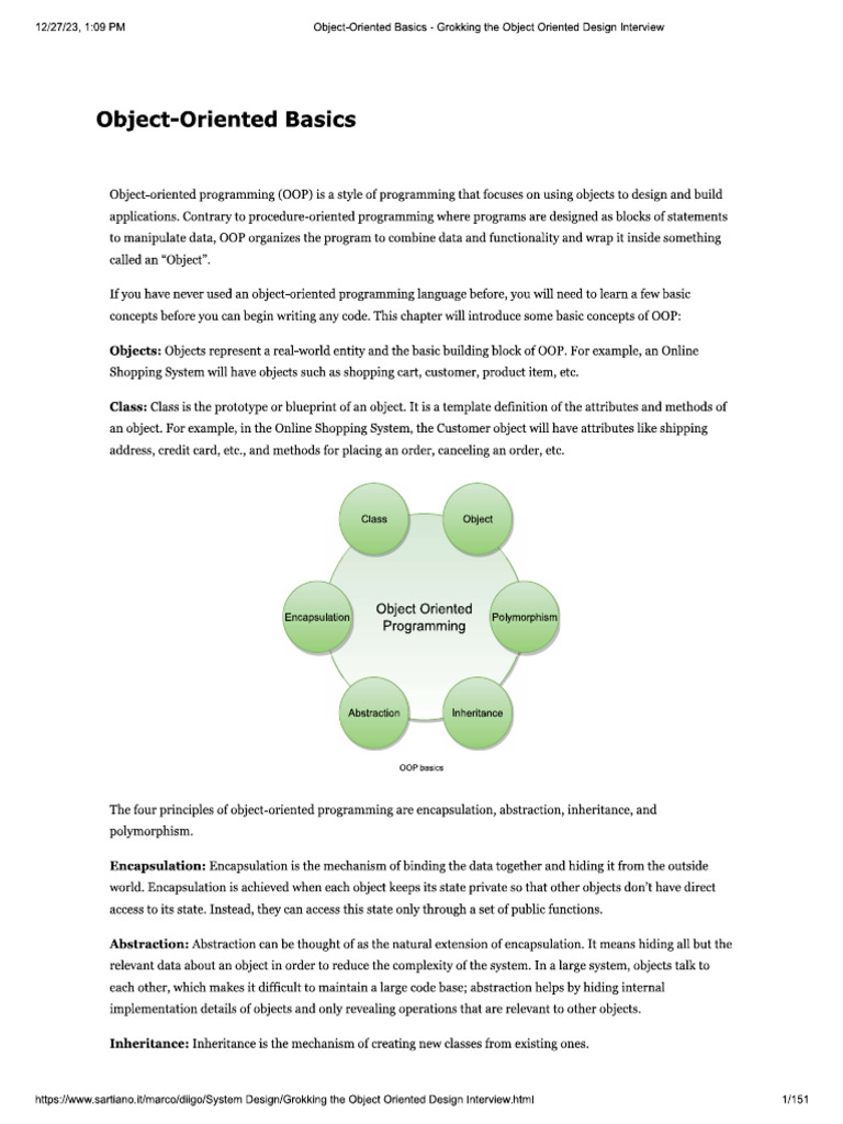 Object Oriented or Low Level Design | PDF