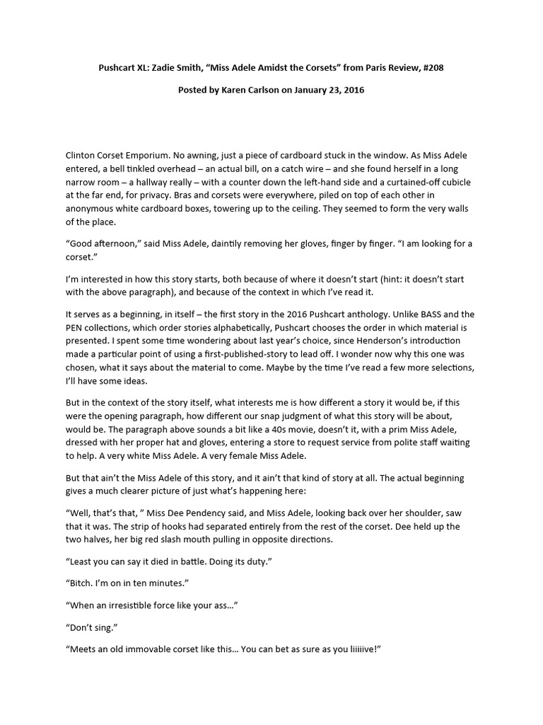 Overview of Miss Adele | PDF