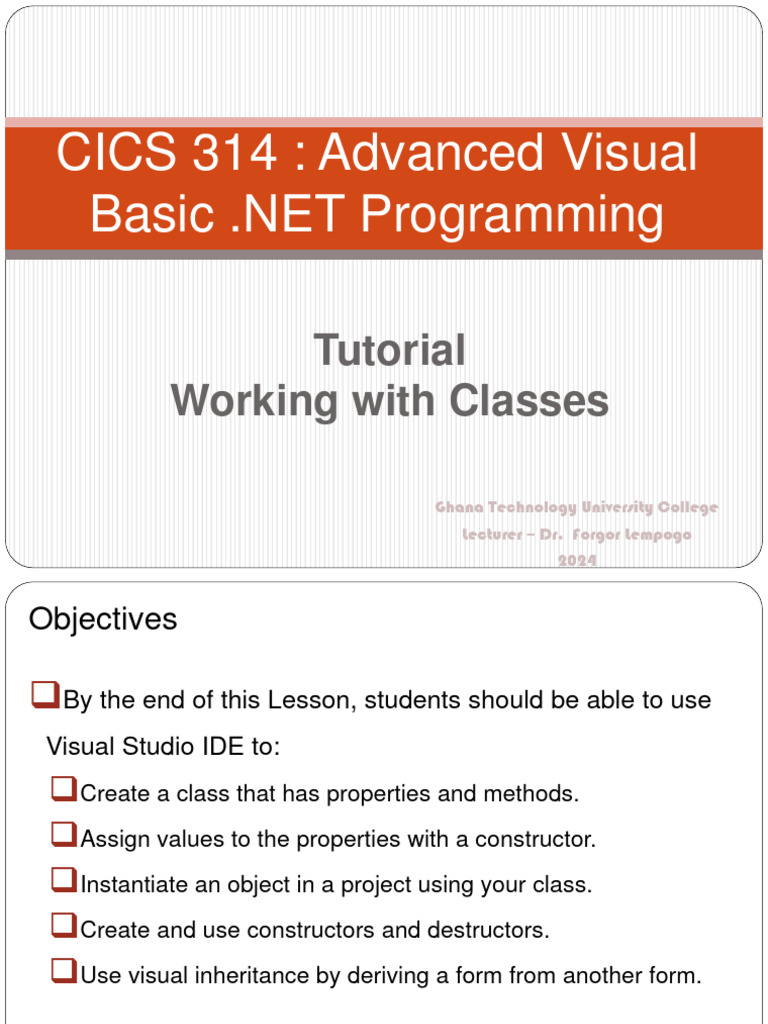 Classes Tutorial 2024 | PDF | Class (Computer Programming ... Classes Tutorial 2024 | PDF | Class (Computer Programming ...